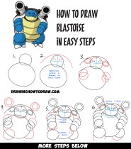 Easy Drawings How To Draw Blastoise From Pokemon Easy Drawing Tutorial Easy Drawings How To Draw Blastoise From Pokemon Easy Drawing Tutorial