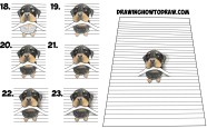 How To Draw A Cool 3D Rottweiler Puppy Dog Biting A Line From Lined How To Draw A Cool 3D Rottweiler Puppy Dog Biting A Line From Lined