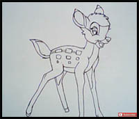 How to Draw Disney's Bambi Cartoon Characters : Drawing Tutorials ...
