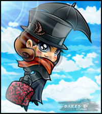 How to Draw Disney's Mary Poppins Cartoon Characters : Drawing ...