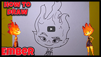 How to Draw Disney's Pixar's Elemental Cartoon Characters