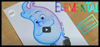 How to Draw Disney's Pixar's Elemental Cartoon Characters
