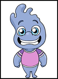 How to Draw Disney's Pixar's Elemental Cartoon Characters