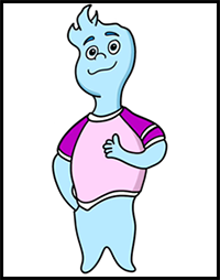 How to Draw Disney's Pixar's Elemental Cartoon Characters