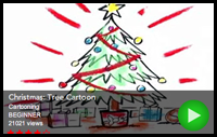 How to Draw Christmas Trees Decorated and Gifts Underneath with Easy ...