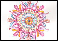 How to Draw Snowflakes with Easy Step by Step Winter & Christmas ...