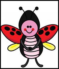 How to Draw Cartoon Ladybugs & Realistic Ladybugs : Drawing Tutorials ...