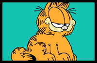 How to Draw Garfield Cartoon Characters : Drawing Tutorials & Drawing ...