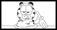 How to Draw Garfield Cartoon Characters : Drawing Tutorials & Drawing ...