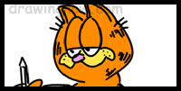 How to Draw Garfield Cartoon Characters : Drawing Tutorials & Drawing ...