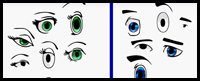 How to Draw Cartoon Eyes with Step by Step Drawing Lessons and ...