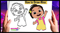 How to Draw Cocomelon Characters with Drawing Cartoons Lessons & Tutorials for Kids & Children