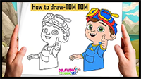 How to Draw Cocomelon Characters with Drawing Cartoons Lessons & Tutorials for Kids & Children