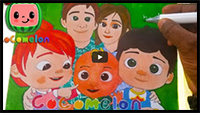 How to Draw Cocomelon Characters with Drawing Cartoons Lessons & Tutorials for Kids & Children