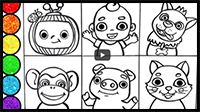 How to Draw Cocomelon Characters with Drawing Cartoons Lessons & Tutorials for Kids & Children