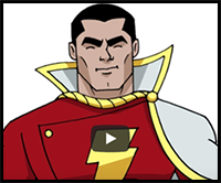 How to Draw Shazam with Drawing Cartoons Lessons & Tutorials for Kids & Children
