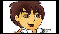 How to Draw Diego Cartoon Characters : Drawing Tutorials for Go Diego ...
