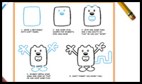 How to Draw Wow Wow Wubbzy Cartoon Characters : Drawing Tutorials ...