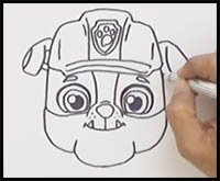 How to Draw PAW Patrol Cartoon Characters : Drawing Tutorials & Drawing ...