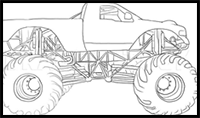 How to Draw Monster Trucks : Drawing Tutorials & Drawing & How to Draw ...