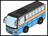 How to Draw Buses : Drawing Tutorials & Drawing & How to Draw Buses ...