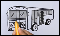 How to Draw Buses : Drawing Tutorials & Drawing & How to Draw Buses ...