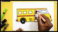 How to Draw Buses : Drawing Tutorials & Drawing & How to Draw Buses ...