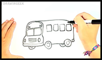 How to Draw Buses : Drawing Tutorials & Drawing & How to Draw Buses ...