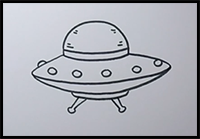 How to Draw UFOS : Drawing Tutorials & Drawing & How to Draw UFOS Illustrations Drawing Lessons ...