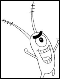 How to Draw Plankton from Spongebob Squarepants Lessons: Drawing ...