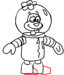 Step by Step Lesson : How to Draw Sandy Cheeks from Spongebob ...
