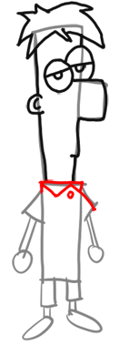 Step 5 How to Draw Ferb from Phineas and Ferb for Kids : Step by Step ...