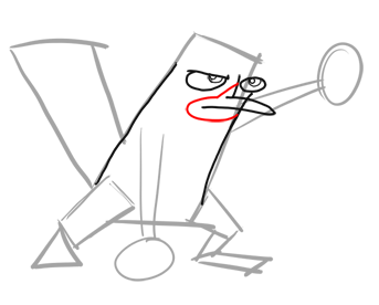 Step 5 How to Draw Perry the Platypus from Phineas and Ferb for Kids ...
