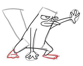 Step 9 How to Draw Perry the Platypus from Phineas and Ferb for Kids ...