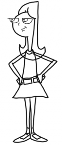 How to Draw Candace from Phineas and Ferb for Kids : Step by Step ...
