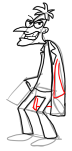 How to Draw Dr. Doofenshmirtz from Phineas and Ferb for Kids : Step by ...