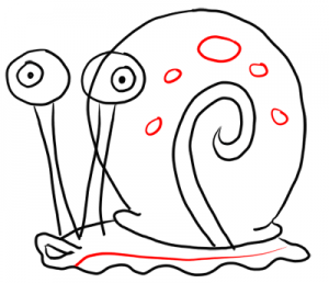 How to Draw Gary the Snail from Spongebob Squarepants : Step by Step ...