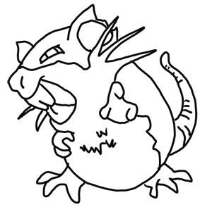 How to Draw Raticate from Pokemon for Kids : Step by Step Drawing ...