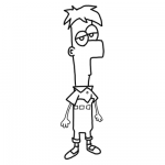 How to Draw Ferb from Phineas and Ferb for Kids : Step by Step Drawing ...