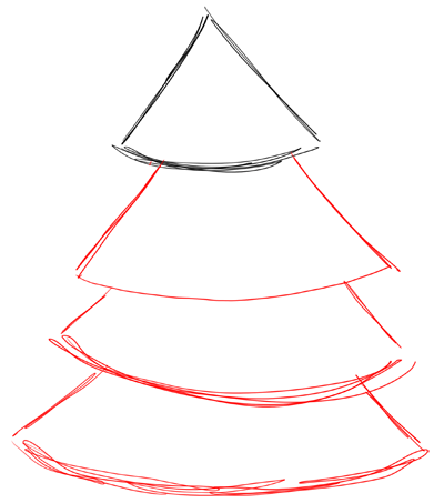 How to Draw Christmas Trees Step by Step Drawing Lesson – How to Draw ...