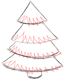 How to Draw Christmas Trees Step by Step Drawing Lesson – How to Draw ...