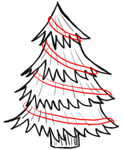 How to Draw Christmas Trees Step by Step Drawing Lesson – How to Draw ...