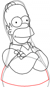 Step 17 How to Draw Homer Simpson from The Simpsons : Step by Step ...