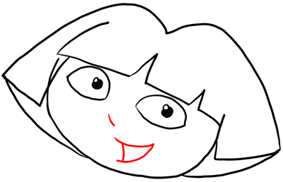Drawing Dora the Explorer with Easy Step by Step How to Draw Lesson ...