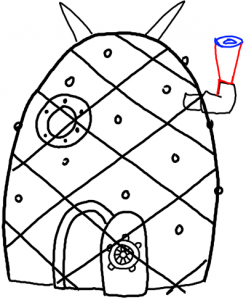 How to Draw Spongebob Squarepants’ Pineapple House with Drawing ...