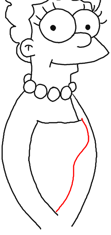 How to Draw Marge Simpson from The Simpsons : Step by Step Drawing ...