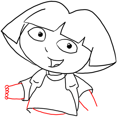 How To Draw Dora The Explorer Step By Step Easy Drawing