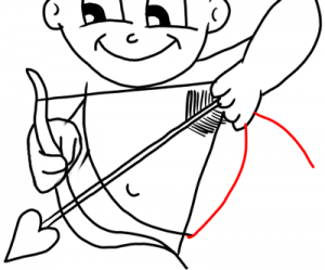 How to Draw Cupid with Step by Step Drawing Tutorial for Valentines Day ...