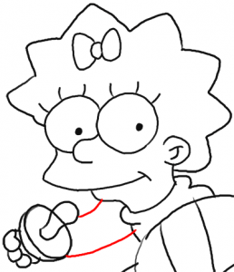 Step 20 How to Draw Maggie Simpson from The Simpsons : Step by Step ...