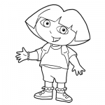 Drawing Dora the Explorer with Easy Step by Step How to Draw Lesson ...
